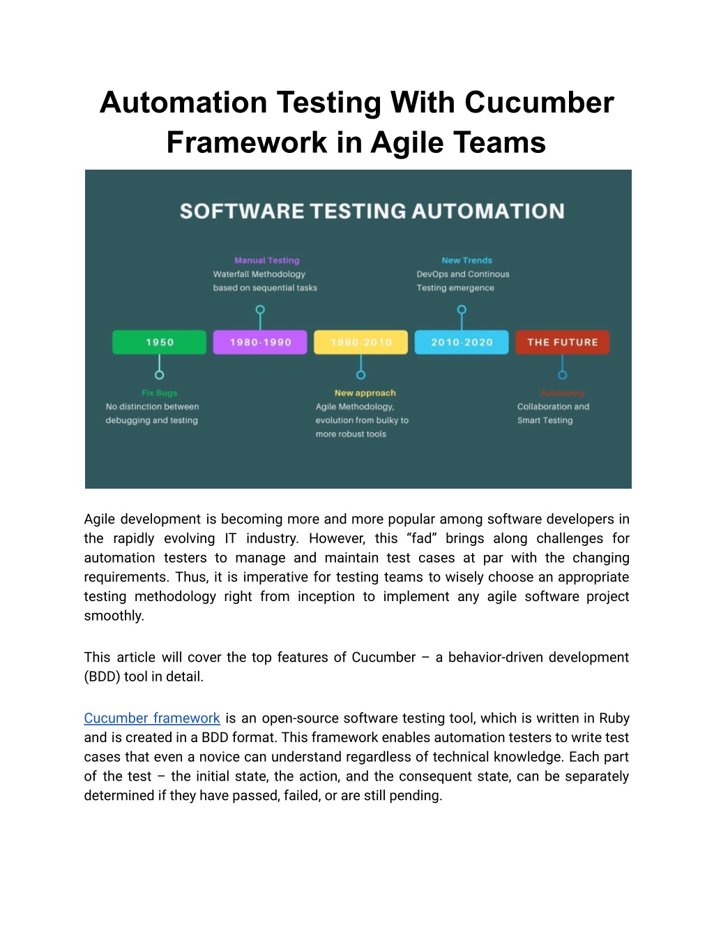 PPT - Automation Testing With Cucumber Framework in Agile Teams ...