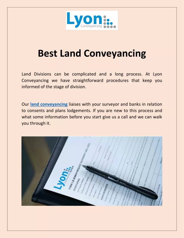 PPT - Best Land Conveyancing PowerPoint Presentation, free download ...