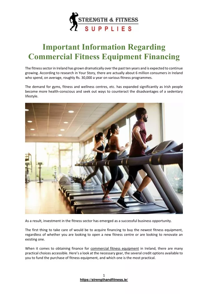 PPT - Important Information Regarding Commercial Fitness Equipment ...
