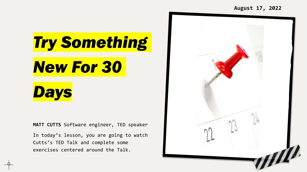 PPT - Try Something New For 30 Days PowerPoint Presentation, free ...