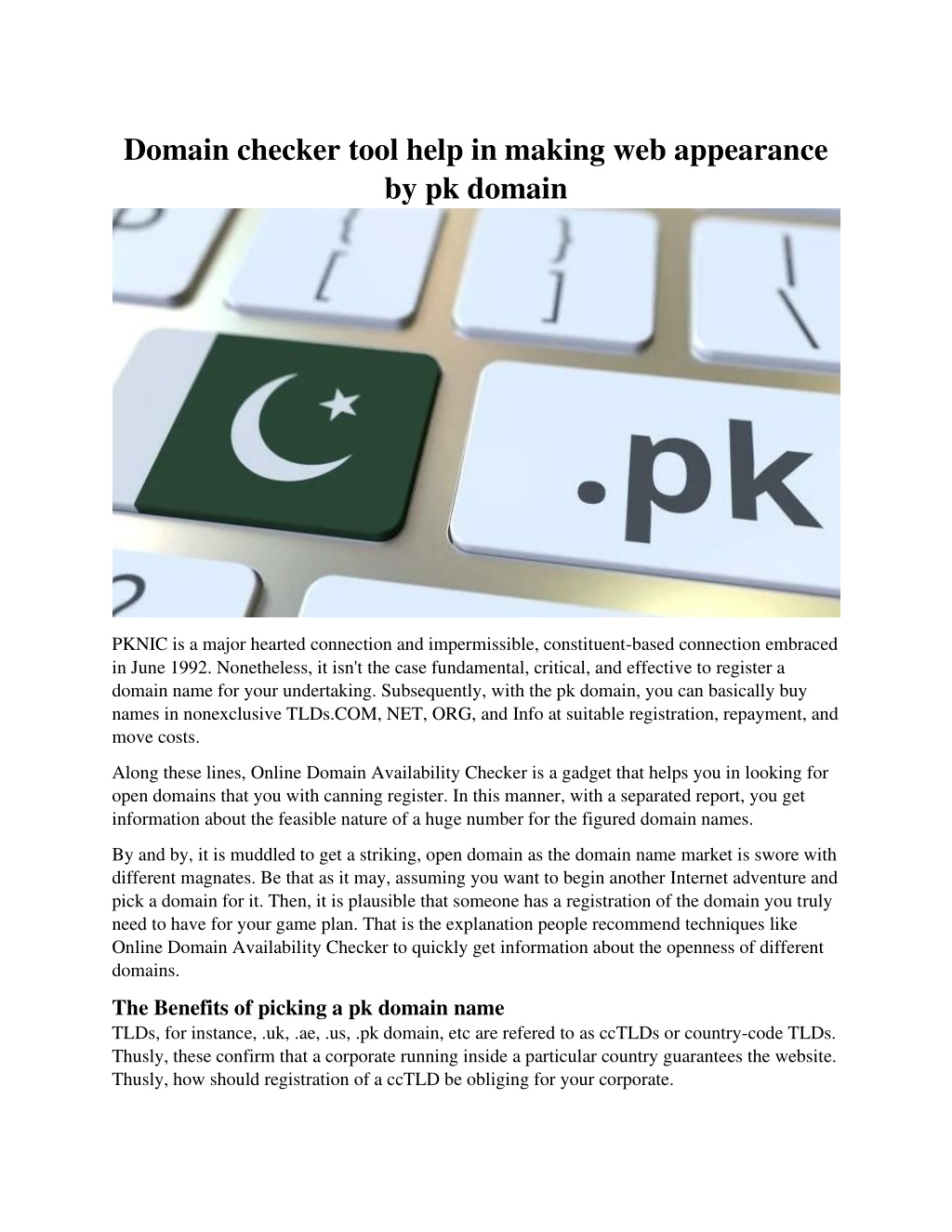 PPT - Domain checker tool help in making web appearance by pk domain ...