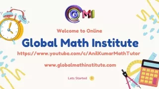 Global Math Institute Online Presentations Channel