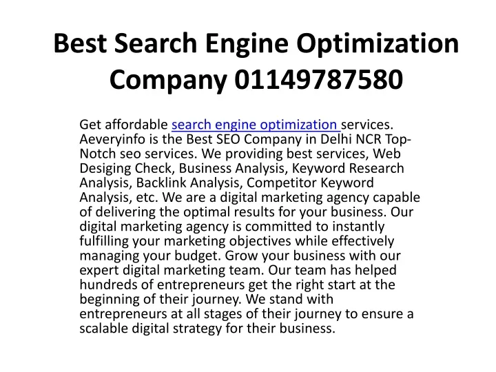 PPT - Best Search Engine Optimization Company 01149787580 PowerPoint ... PPT - Best Search Engine Optimization Company 01149787580 PowerPoint ...