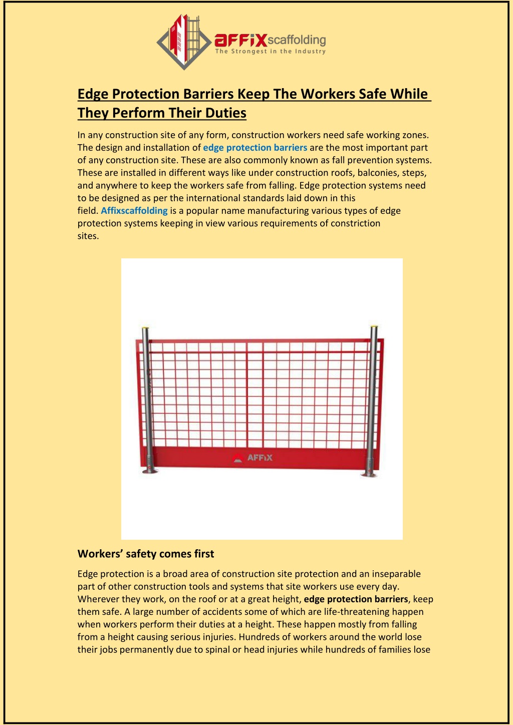 PPT - Edge Protection Barriers Keep The Workers Safe While They Perform ...