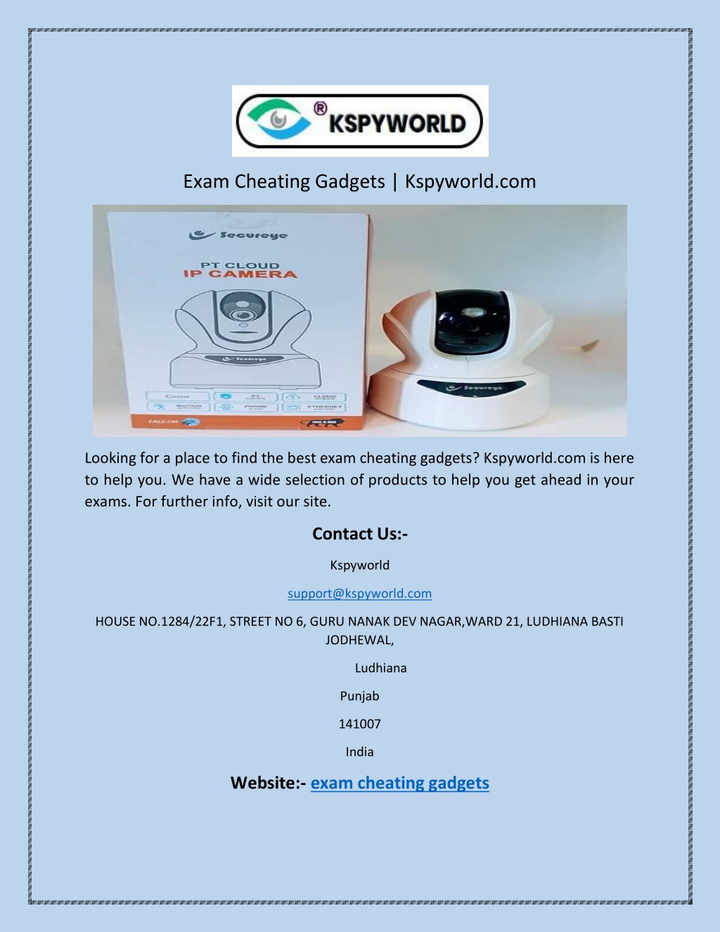 PPT - Exam Cheating Gadgets | Kspyworld.com PowerPoint Presentation ...