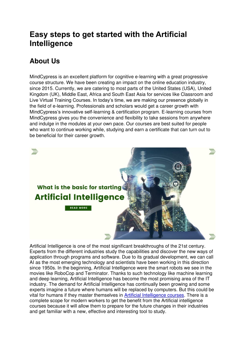 PPT - Easy steps to get started with the Artificial Intelligence ...