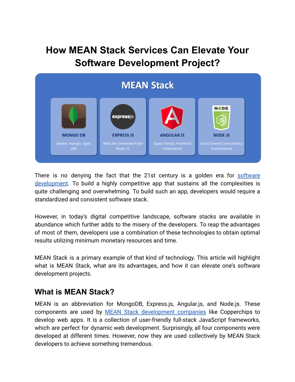 PPT - How MEAN Stack Services Can Elevate Your Software Development ...