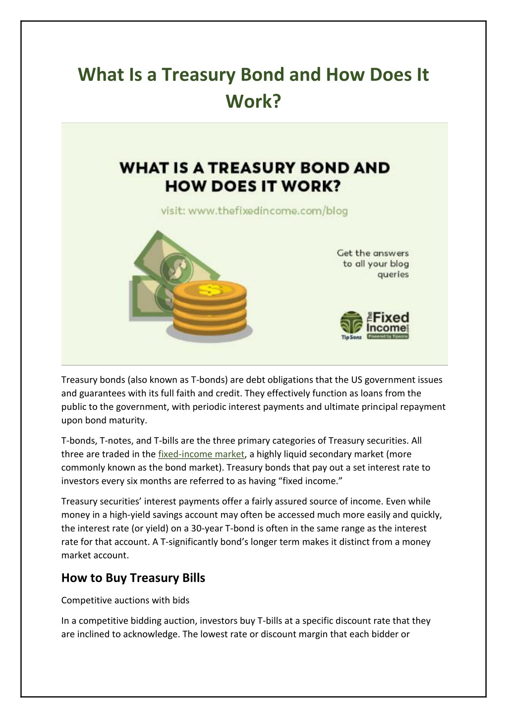PPT - What Is a Treasury Bond and How Does It Work? PowerPoint ...