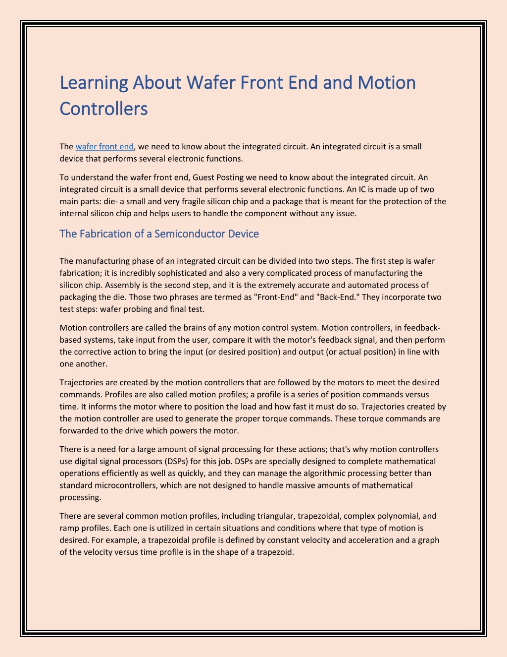 PPT - Learning About Wafer Front End and Motion Controllers PowerPoint ...