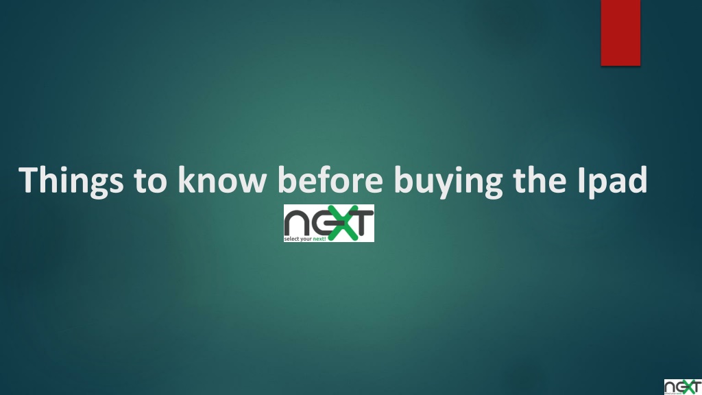 PPT - Things to know before buying the Ipad PowerPoint Presentation ...