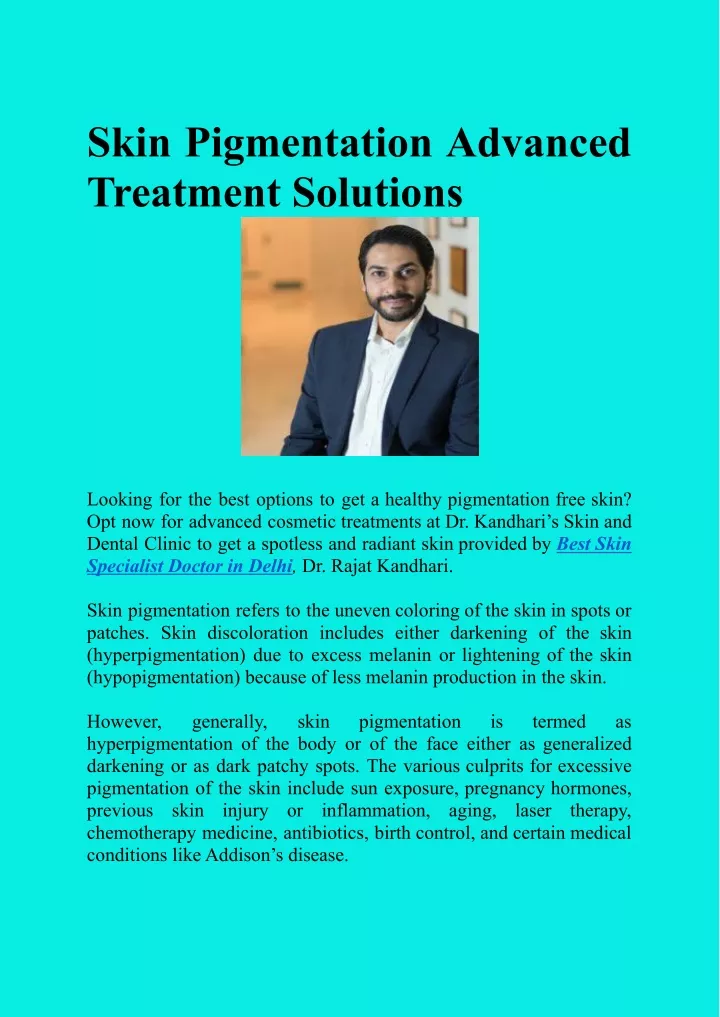 PPT - Best Skin Pigmentation Advanced Treatment Solutions in Greater ...