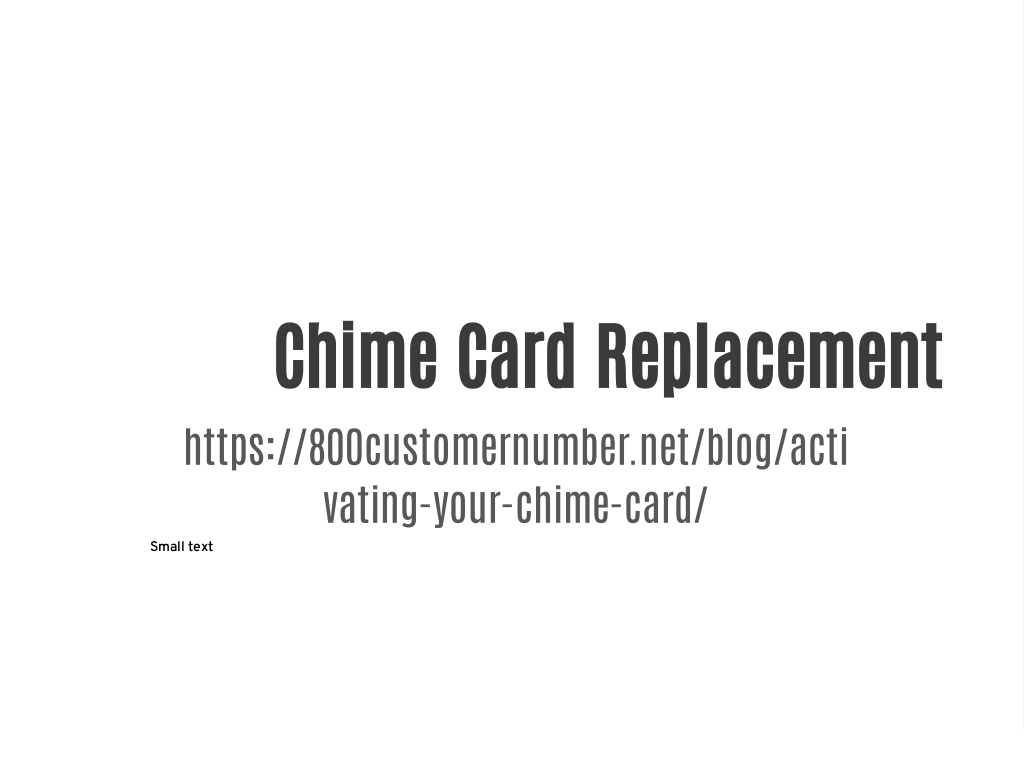 PPT - Chime Card Replacement PowerPoint Presentation, free download ...