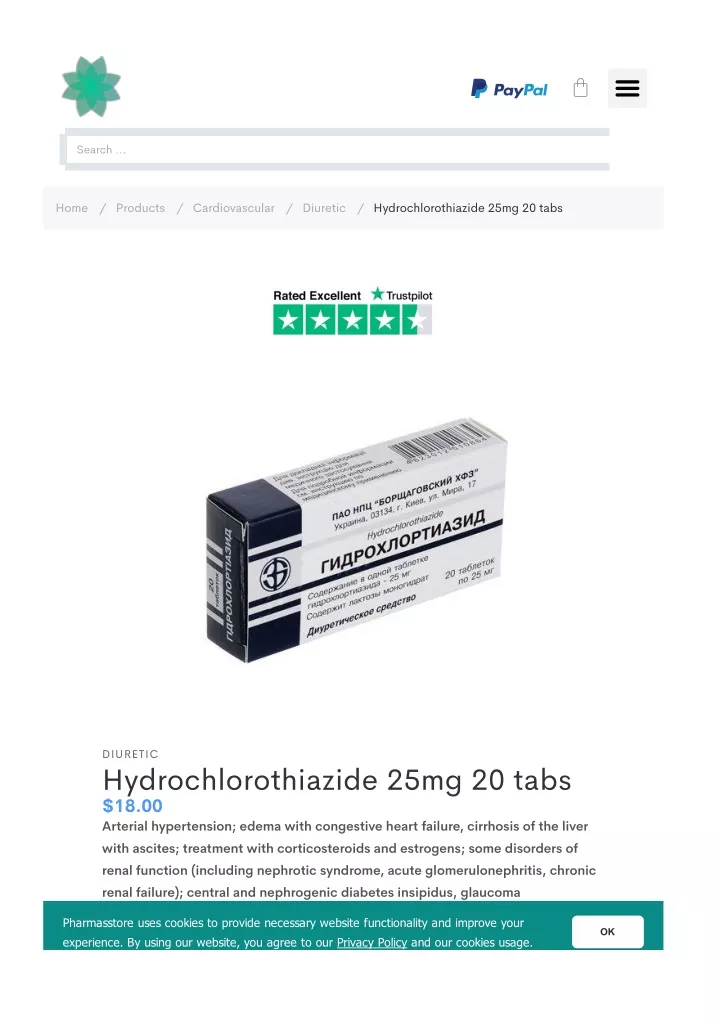 PPT - Hydrochlorothiazide 25mg 20 tabs PowerPoint Presentation, free ...