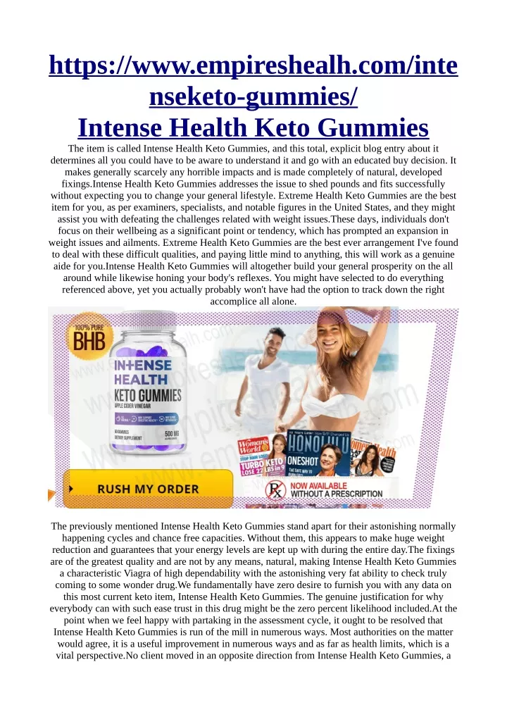 PPT - https://www.empireshealh.com/intenseketo-gummies/ PowerPoint Presentation - ID:11554465