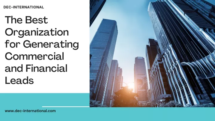 PPT - The Best Organization for Generating Commercial and Financial ...