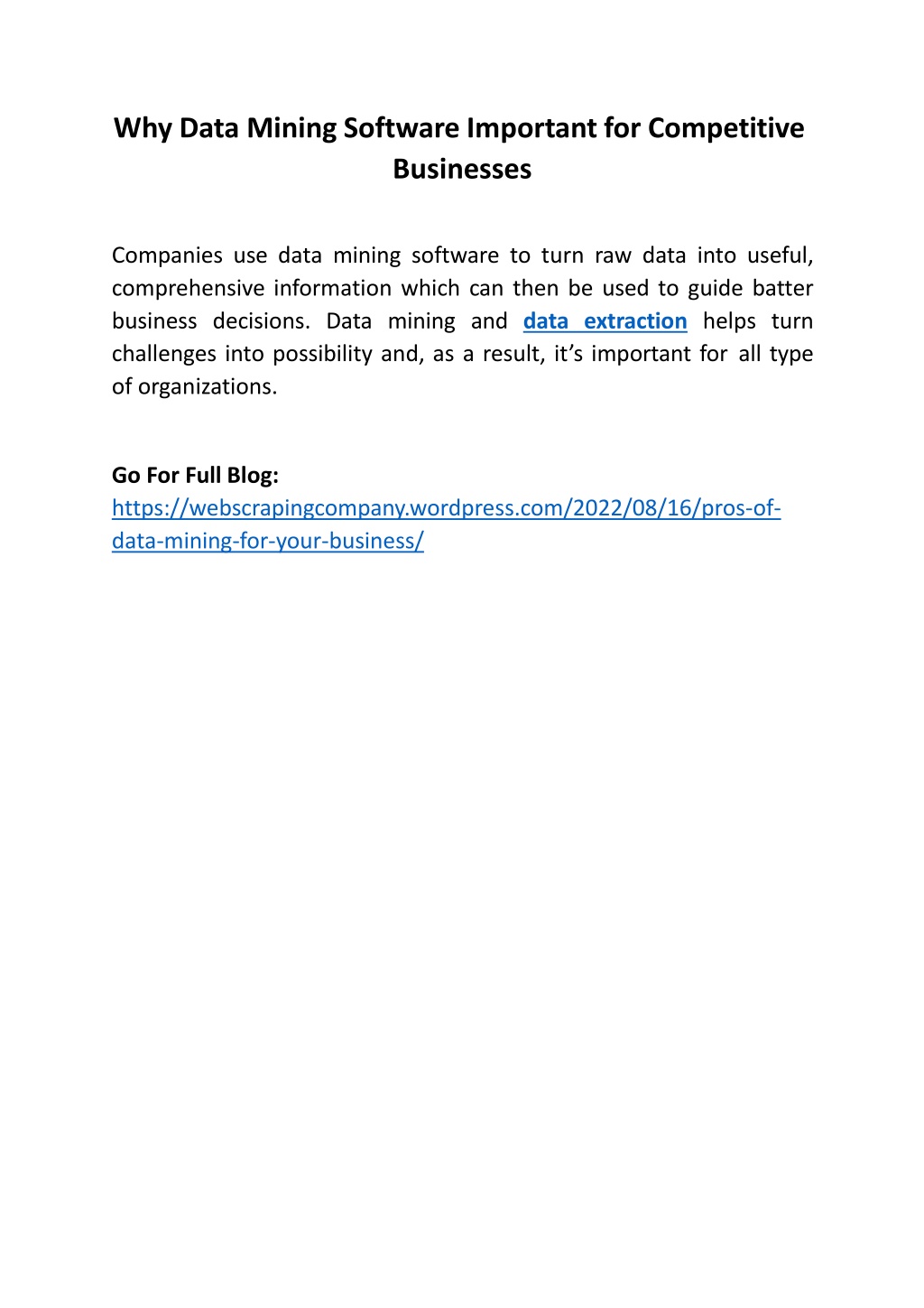PPT - Why Data Mining Software Important for Competitive Businesses PowerPoint Presentation - ID ...