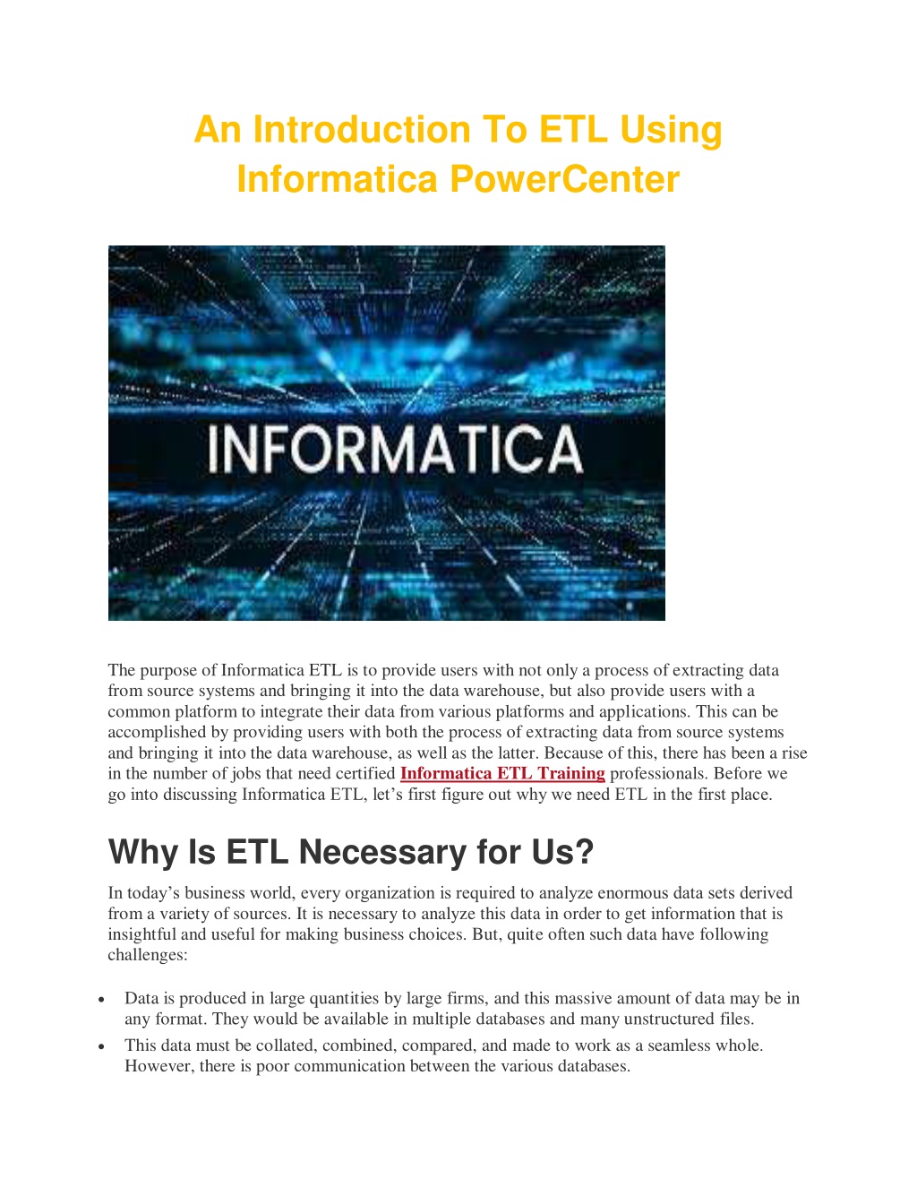 PPT - An Introduction To ETL Using Informatica PowerCenter PowerPoint Presentation - ID:11561938