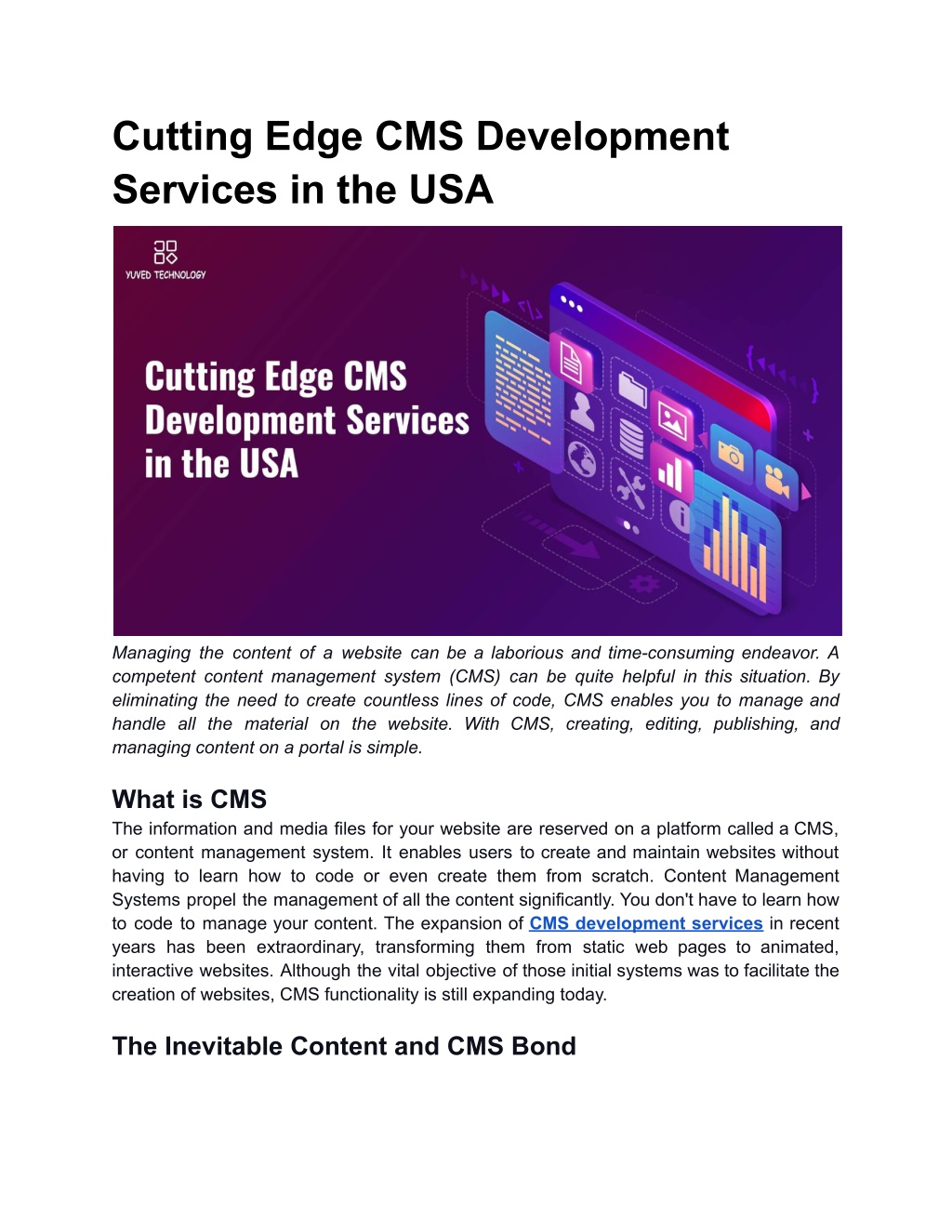 PPT - Cutting Edge CMS Development Services in the USA PowerPoint ...