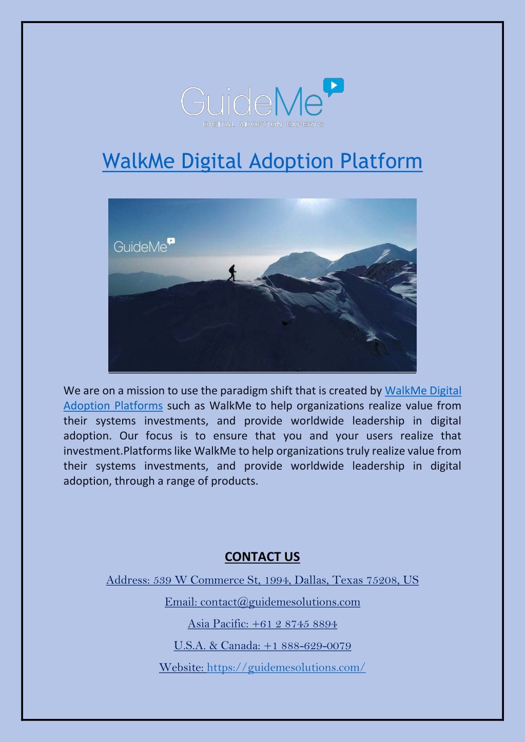 PPT - WalkMe Digital Adoption Platform PowerPoint Presentation, free ...