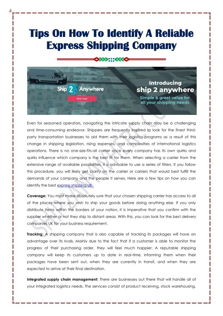 PPT - Reliable Express Shipping Company In London UK PowerPoint ...