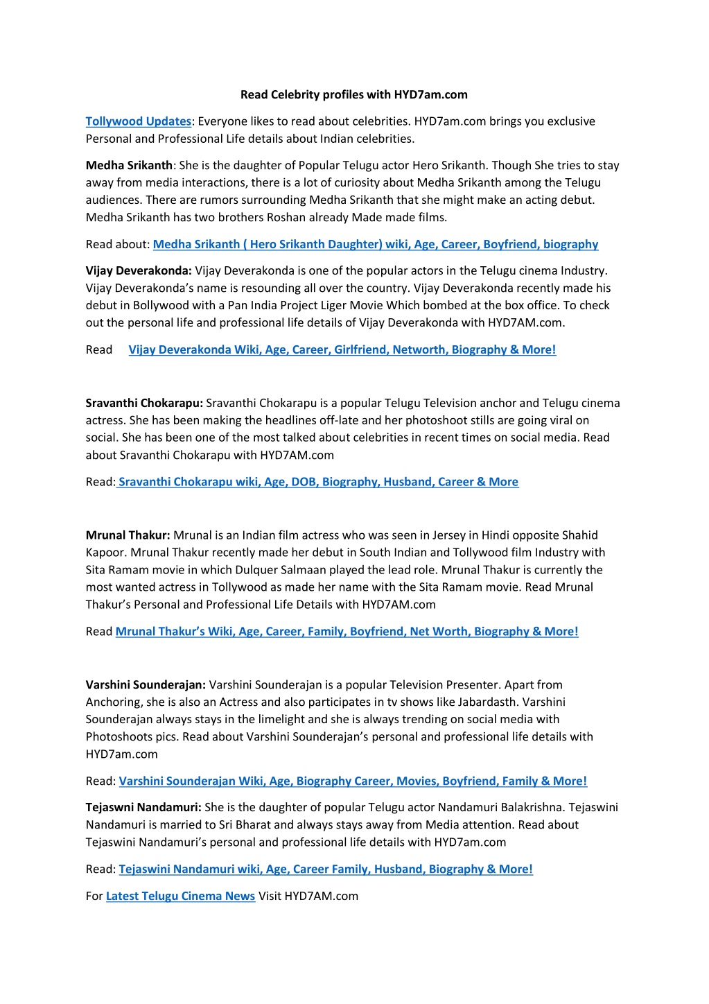 PPT - Read Celebrity profiles with HYD7am PowerPoint Presentation, free ...