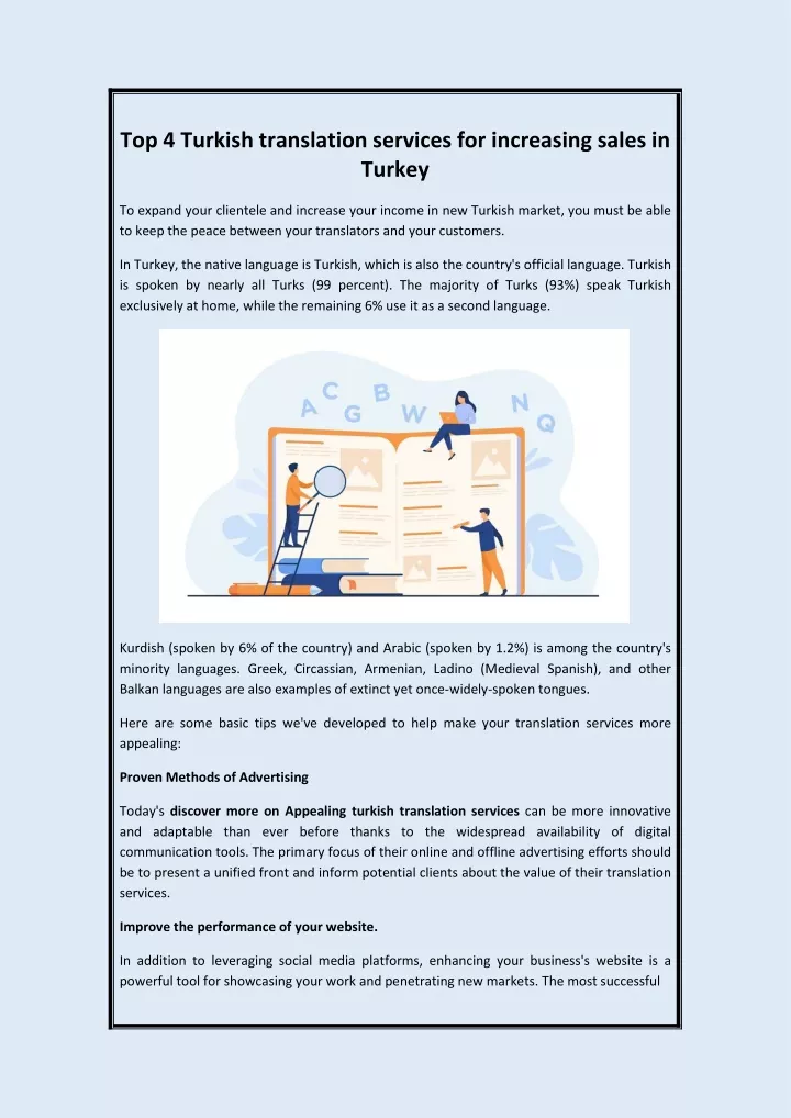 PPT - Top 4 Turkish translation services for increasing sales in Turkey ...