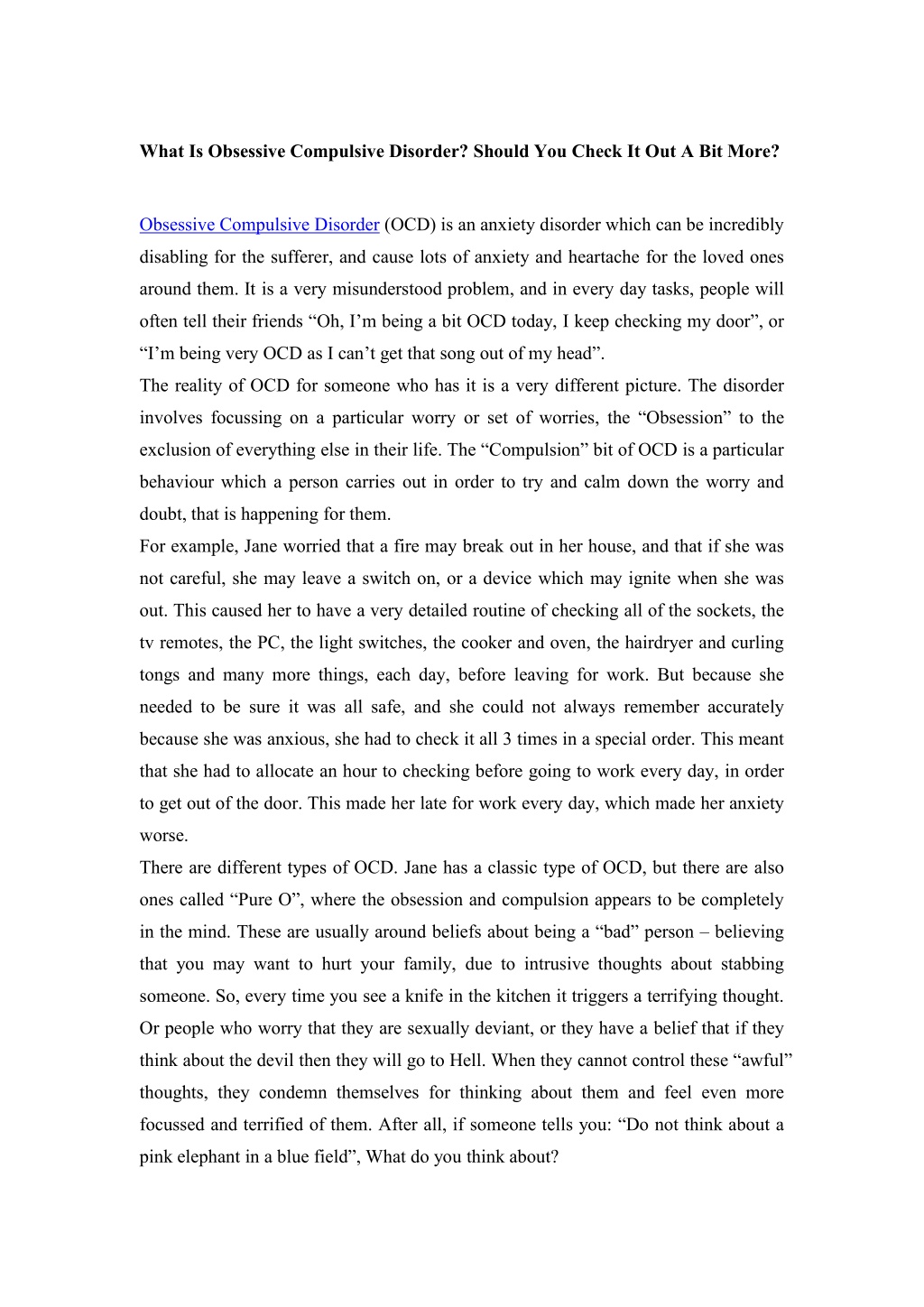 PPT - What Is Obsessive Compulsive Disorder PowerPoint Presentation ...
