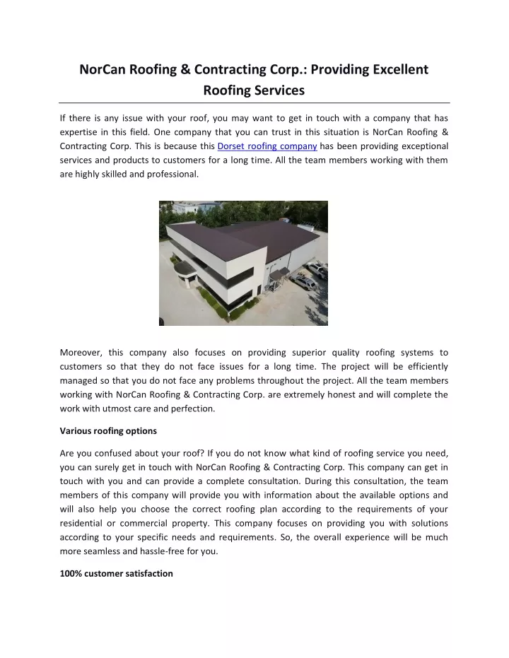 PPT - NorCan Roofing & Contracting Corp Providing Excellent Roofing Services PowerPoint ...