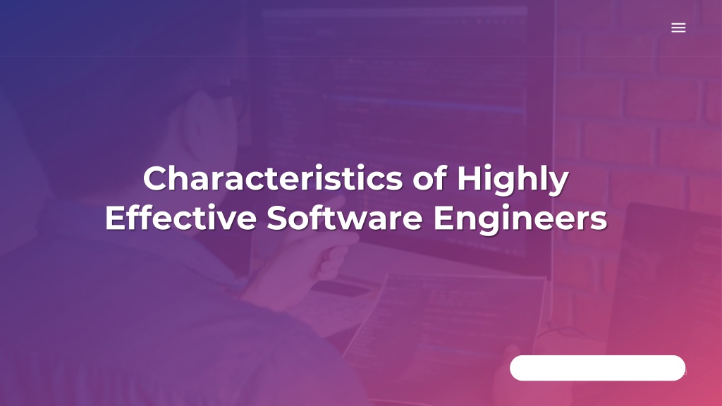 PPT - Characteristics of Highly Effective Software Engineers PowerPoint ...