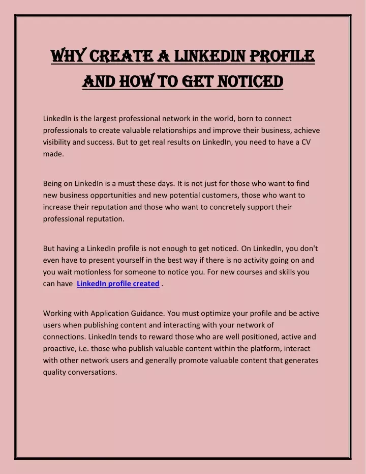PPT - Waarom een LinkedIn-profiel aanmaken en hoe je opvalt PowerPoint ...