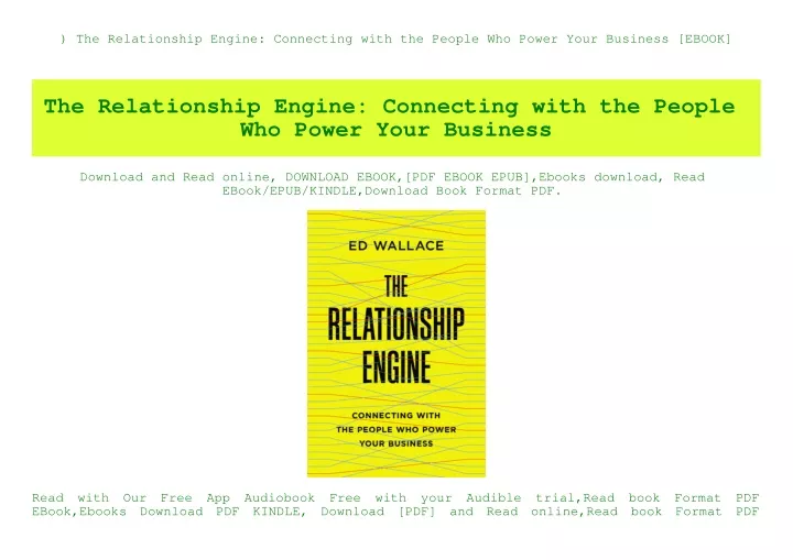 PPT - ^READ) The Relationship Engine Connecting with the People Who ...