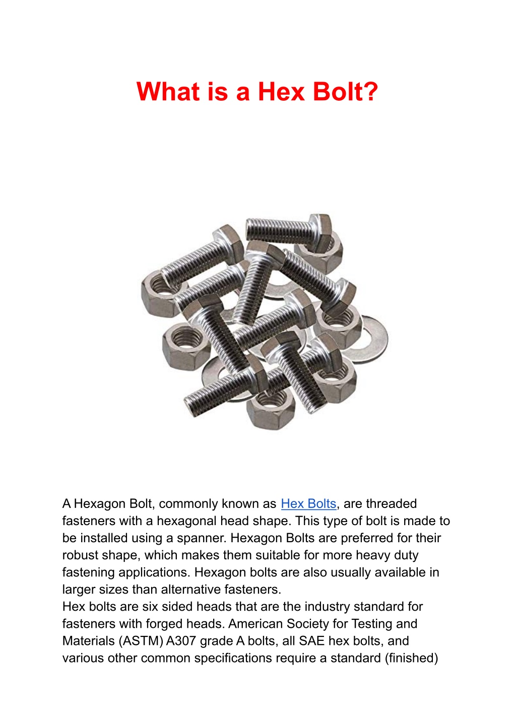 PPT - What is a Hex Bolt? PowerPoint Presentation, free download - ID ...