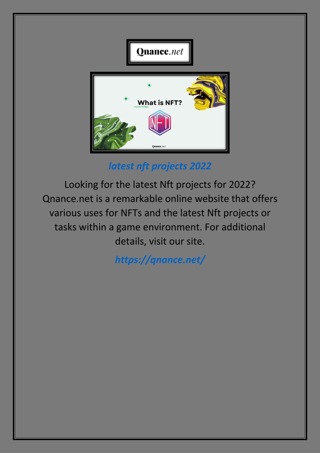 PPT - latest nft projects 2022 PowerPoint Presentation, free download ...