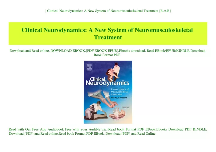 PPT - ^DOWNLOAD-PDF) Clinical Neurodynamics A New System of Neuromusculoskeletal Treatment [R.A ...