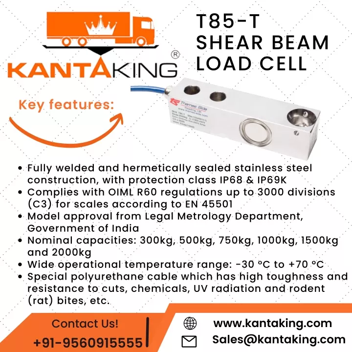 PPT - T85-T Stainless Steel Shear Beam is a High Accuracy Load Cell ...