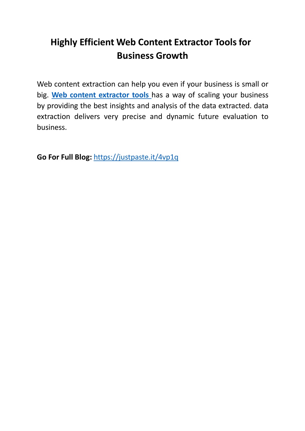 PPT - Highly Efficient Web Content Extractor Tools for Business Growth PowerPoint Presentation ...