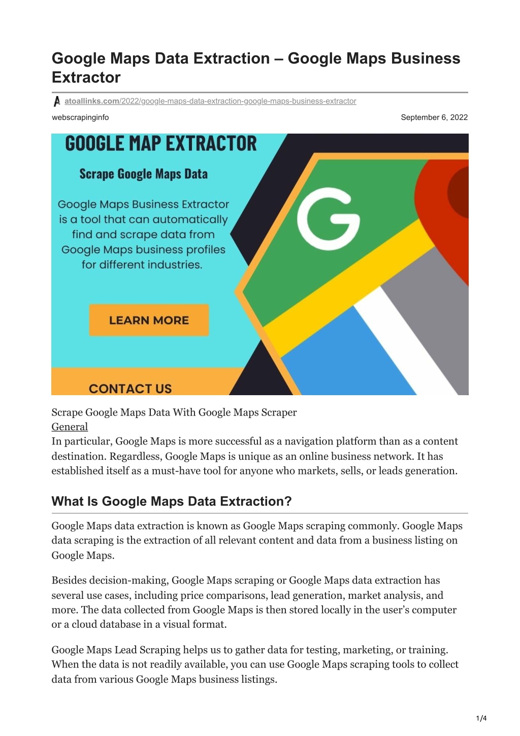 PPT - 1Google Maps Data Extraction Google Maps Business Extractor PowerPoint Presentation - ID ...