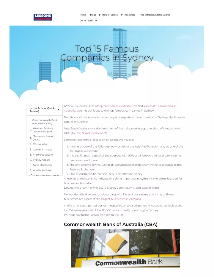 PPT - Successful companies in Australia PowerPoint Presentation, free ...
