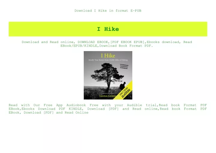 PPT - Download I Hike in format E-PUB PowerPoint Presentation, free download - ID:11588178