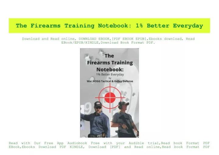 PPT - (READ)^ The Firearms Training Notebook 1% Better Everyday 'Full ...
