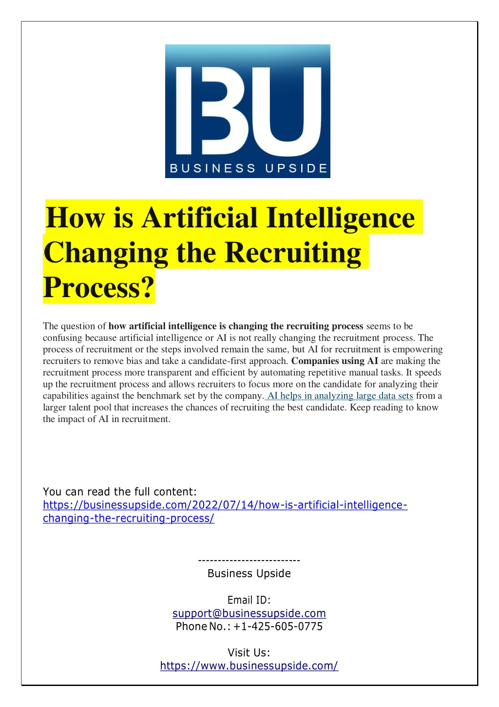 PPT - How is Artificial Intelligence Changing the Recruiting Process PowerPoint Presentation ...