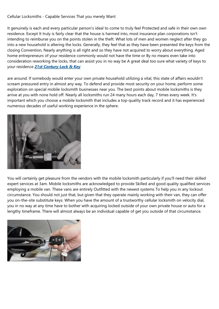 PPT - 10 Tell-Tale Signs You Need to Get a New 21st Century Lock & Key ...