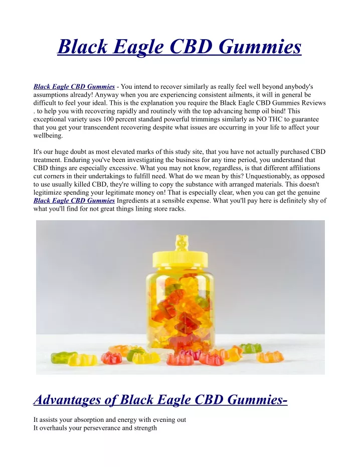 PPT - Official# Black Eagle CBD Gummies Shark Tank Truth PowerPoint Presentation - ID:11597440