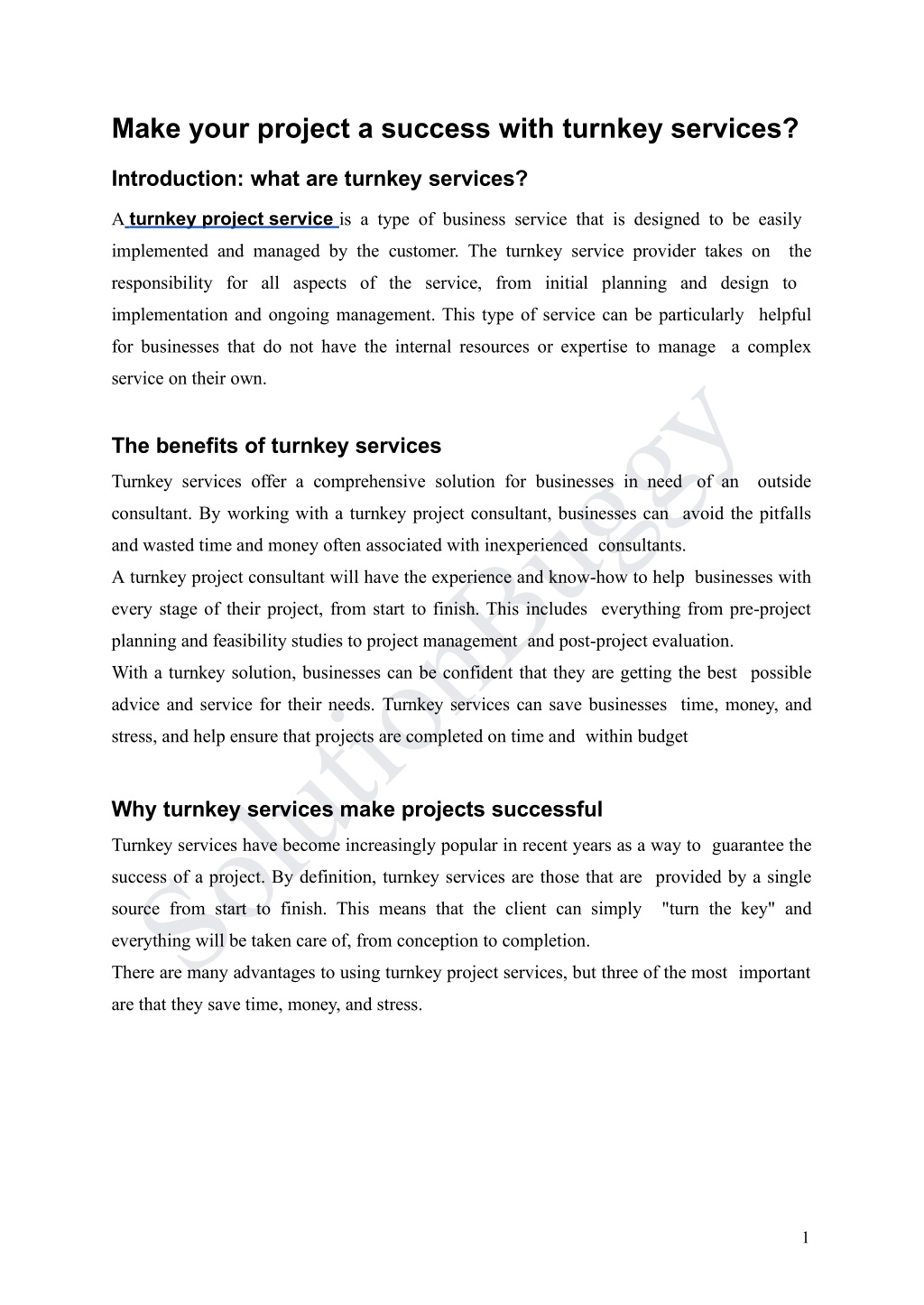 PPT - Turnkey Project Services SolutionBuggy PowerPoint Presentation ...