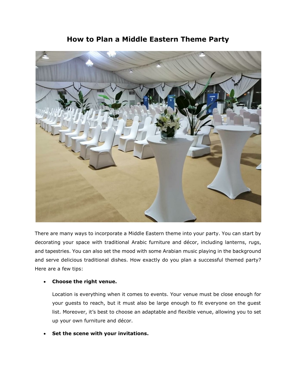 PPT - How to Plan a Middle Eastern Theme Party PowerPoint Presentation ...