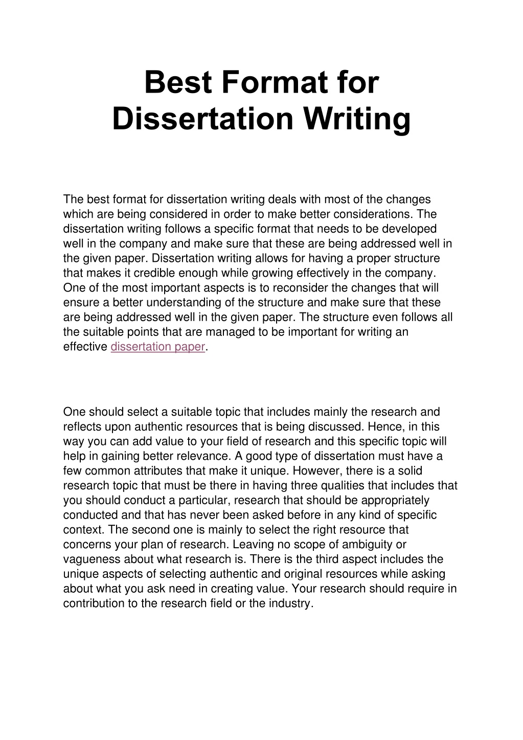 PPT - Best Format for Dissertation Writing PowerPoint Presentation ...