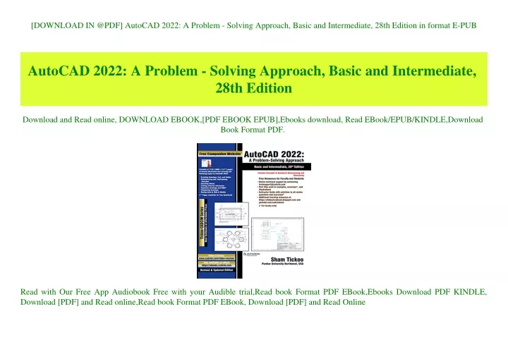 PPT - [DOWNLOAD IN @PDF] AutoCAD 2022 A Problem - Solving Approach Basic and Intermediate 28th ...