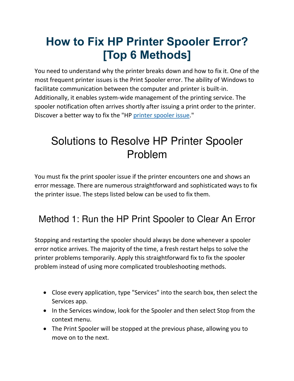 PPT - How to Fix HP Printer Spooler Error PowerPoint Presentation, free ...