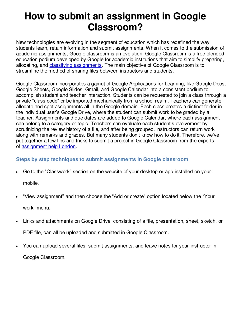 PPT - How to submit an assignment in Google Classroom PowerPoint Presentation - ID:11601732