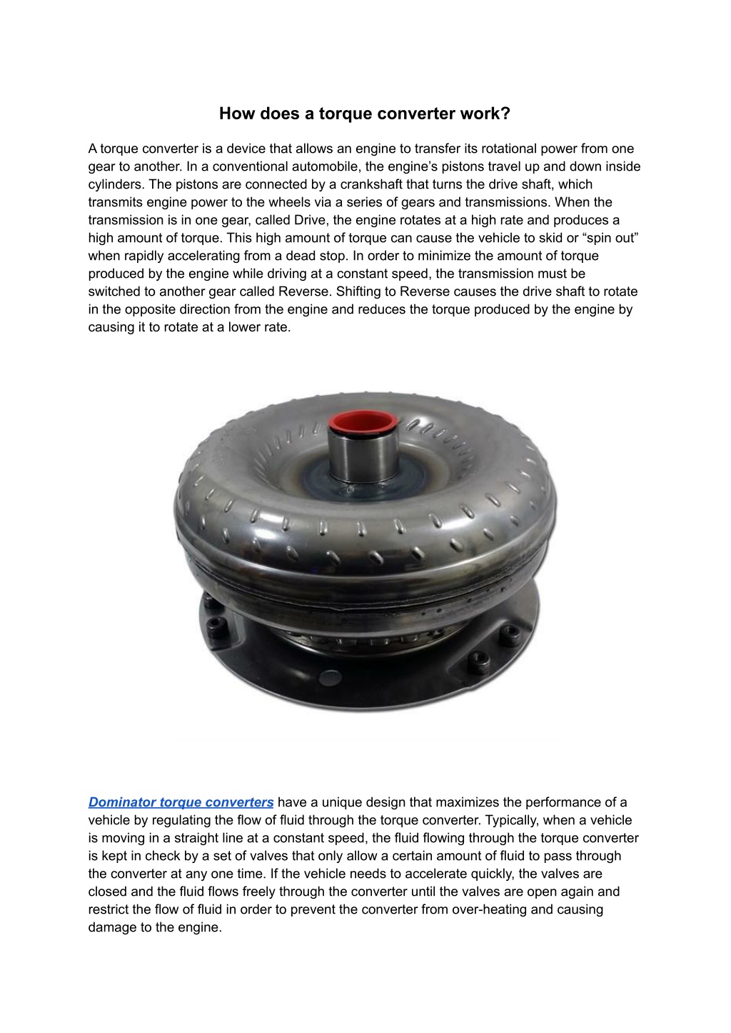 PPT - How does a torque converter work PowerPoint Presentation, free ...